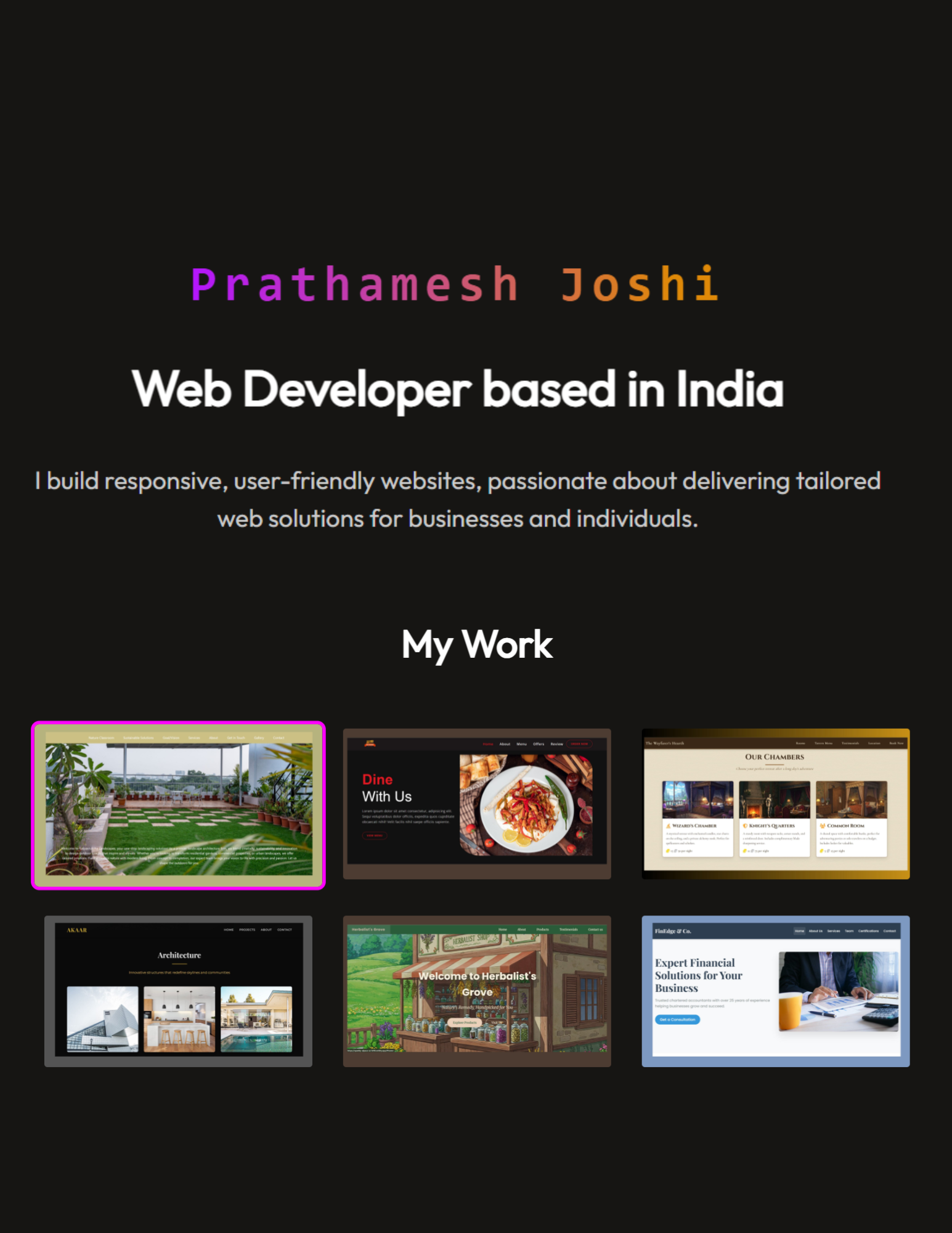 Prathamesh Joshi | Your React Developer
